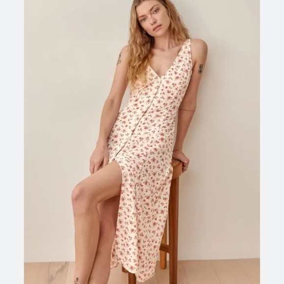 Reformation | Dresses | Reformation Luke Floral Sleeveless Maxi Dress ...